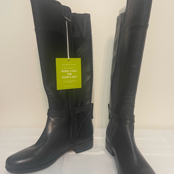 Gianni Bini | Shoes | Gianni Bini Rowell Black Tall Leather Boots 75 ...